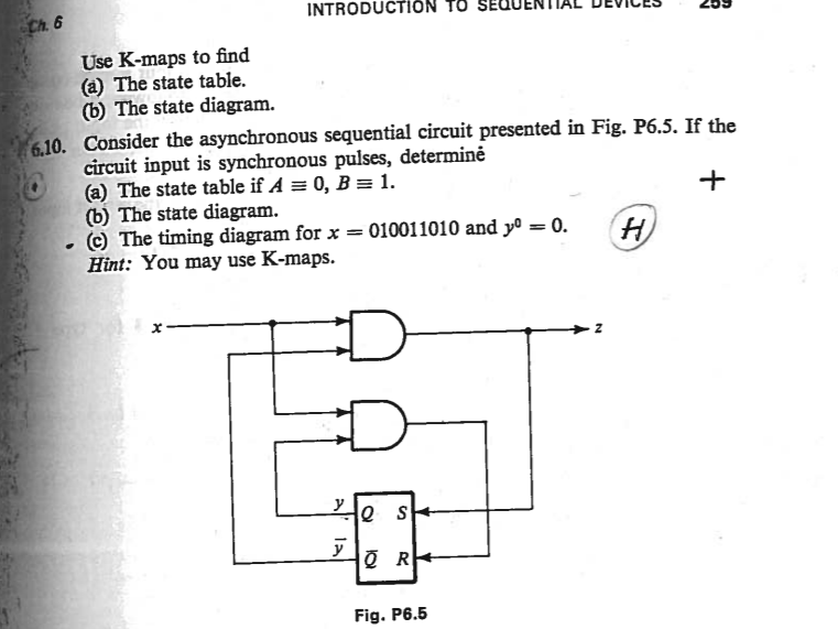 Solved 6.9. Analyze the synchronous sequential circuit of | Chegg.com