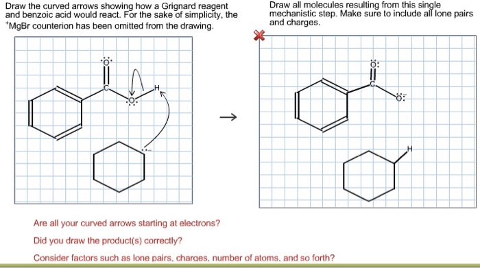 Solved Draw the curved arrows showing how a Grignard reagent | Chegg.com