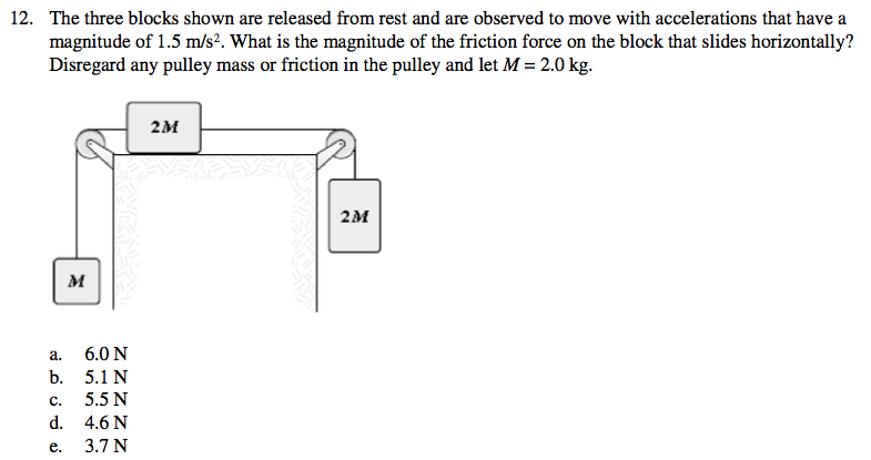 Solved The three blocks shown are released from rest and are | Chegg.com