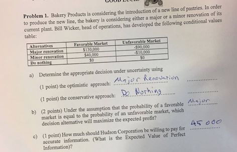 Solved Bakery Products is considering the introduction of a | Chegg.com