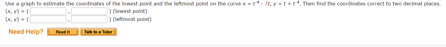 Solved Use a graph to estimate the coordinates of the lowest | Chegg.com