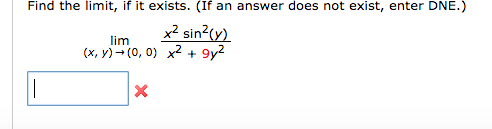 Solved Find the limit, if it exists. (If an answer does not | Chegg.com