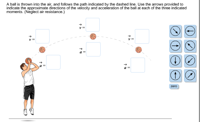 Solved A ball is thrown into the air, and follows the path | Chegg.com