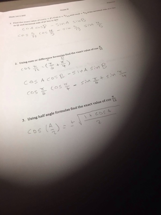 Solved Find the exact value of cos (alpha + beta) if sin | Chegg.com