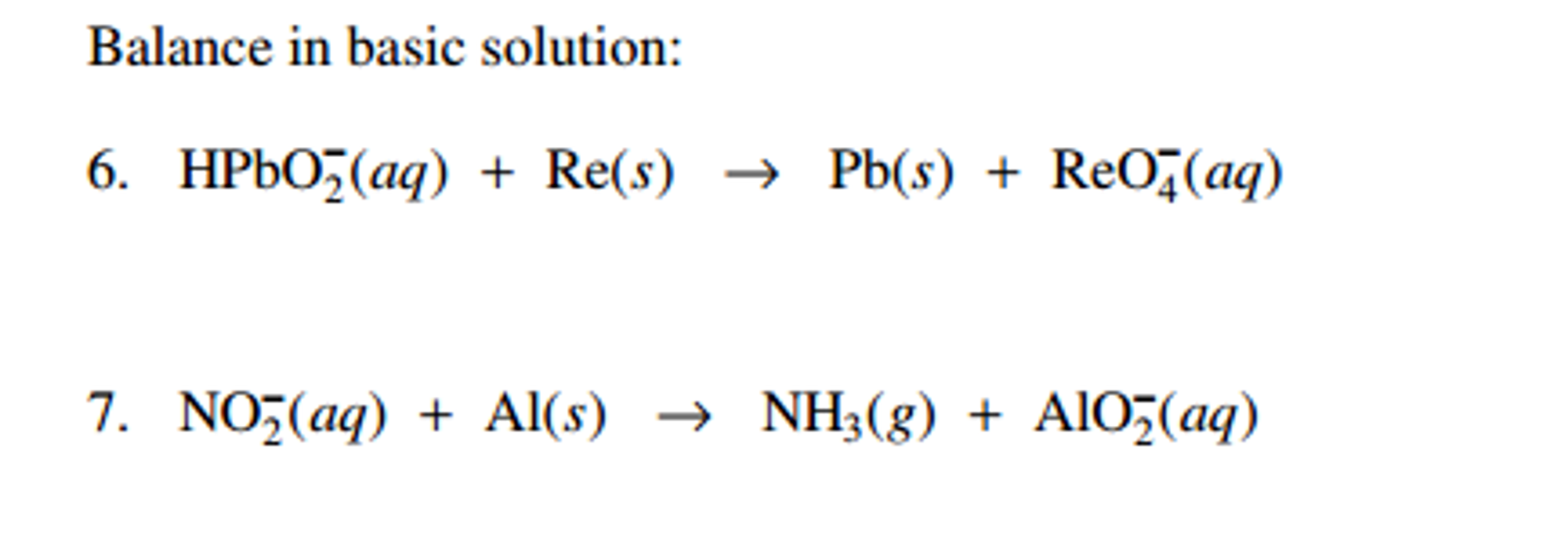 Solved Please give the balanced two halves reactions and the | Chegg.com