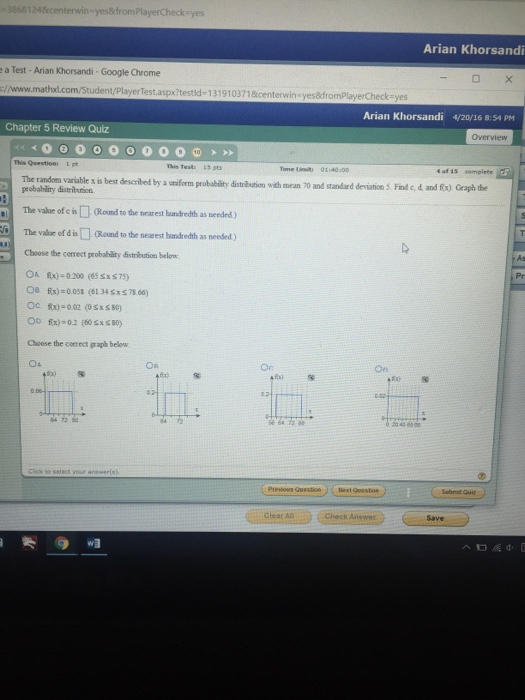 Solved The random variable x is best described by a uniform | Chegg.com