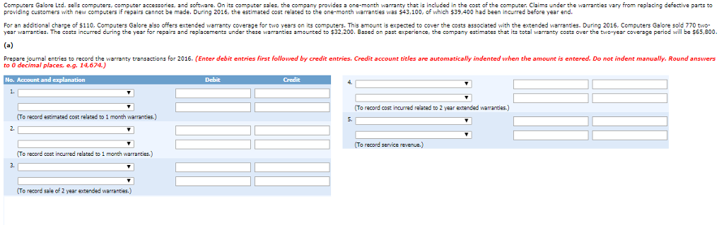 Solved Computers Galore Ltd. salls computers, computer | Chegg.com