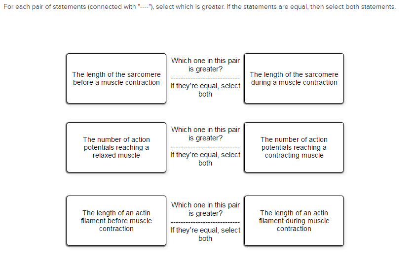 Solved For each pair of statements (connected with "...."). | Chegg.com