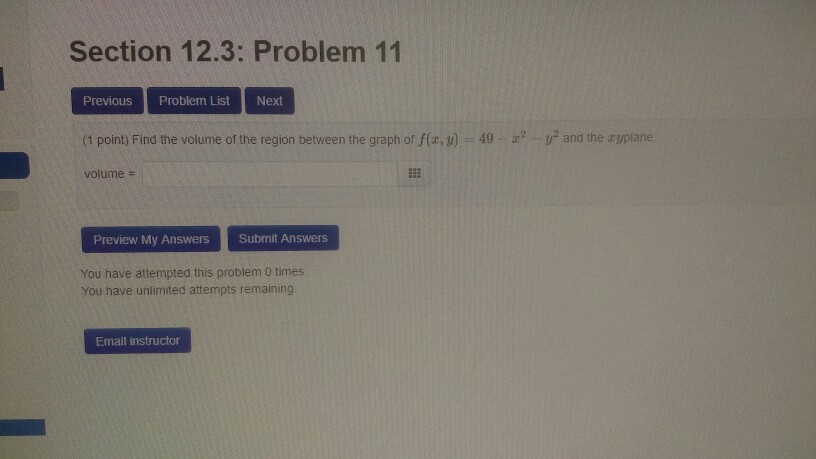 Solved Section 12.3: Problem 11 Previous Problem ListNext (1 | Chegg.com