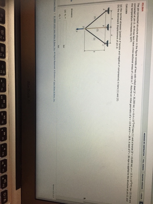 Solved The pin-connected structure shown in the figure | Chegg.com