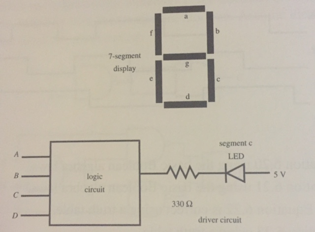 Solved Design and draw a logic circuit that will drive | Chegg.com