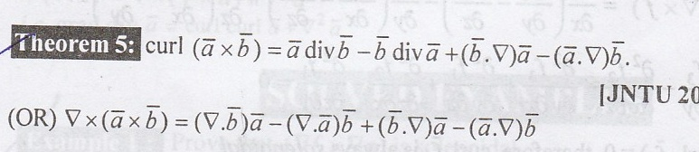 Solved Theorem 5: curl (axb)=ādívb IJNTU 20 x(a × b ) = | Chegg.com
