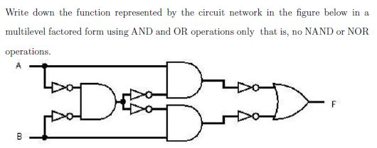 Solved Write Down The Function Represented By The Circuit