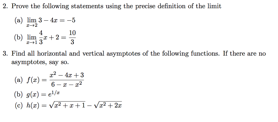 Solved Prove the following statements using the precise | Chegg.com