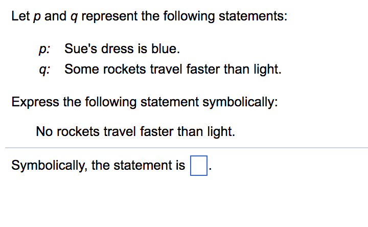 Solved Let p and q represent the following statements: p: | Chegg.com