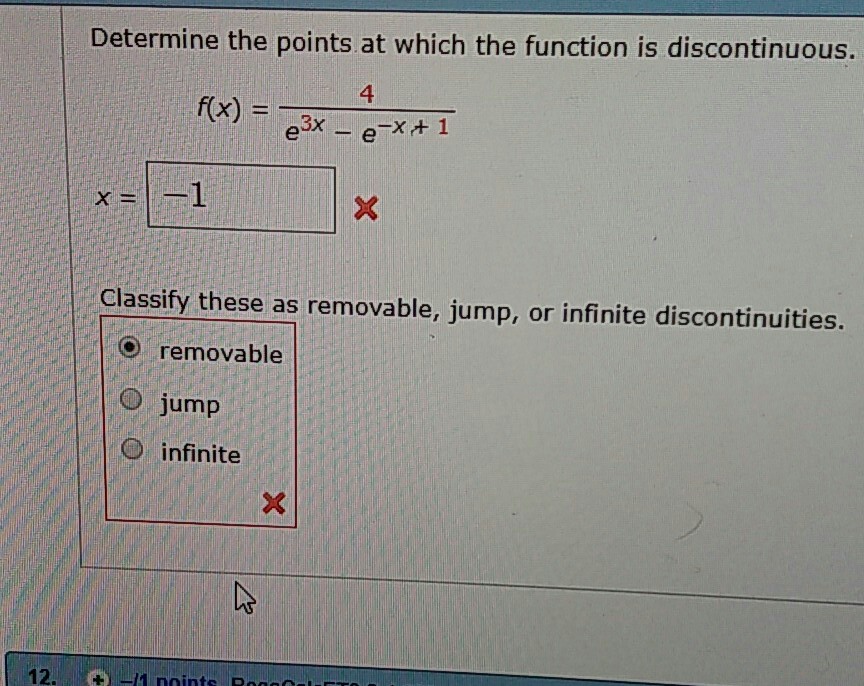 Solved Determine the points at which the function is | Chegg.com