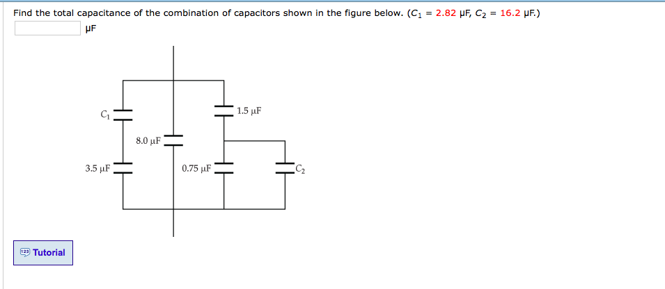 Solved Find the total capacitance of the combination of | Chegg.com