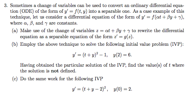 Solved Sometimes a change of variables can be used to | Chegg.com
