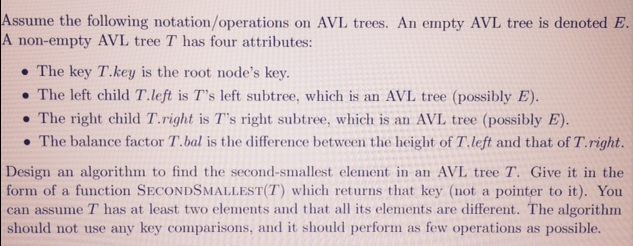 Solved Assume the following notation/operations on AVL | Chegg.com