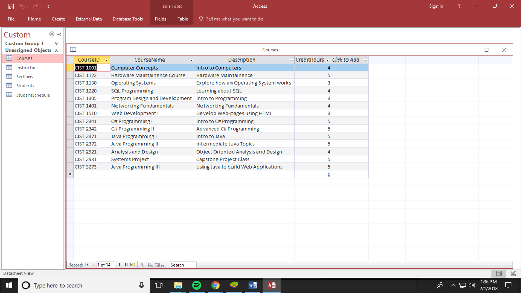 Solved Cist 1220 Sql Assign 10 40 Points 