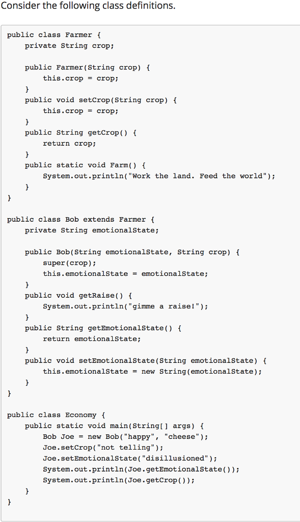 Solved Consider the following class definition:s public | Chegg.com