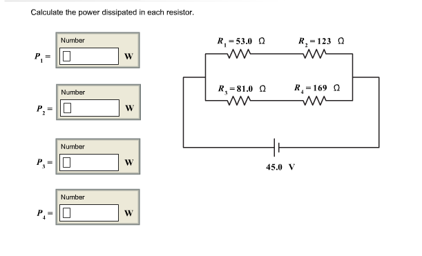 Solved Calculate the power dissipated in each resistor. | Chegg.com