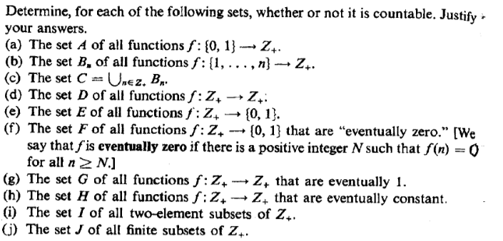 Solved Determine, for each of the following sets, whether or | Chegg.com