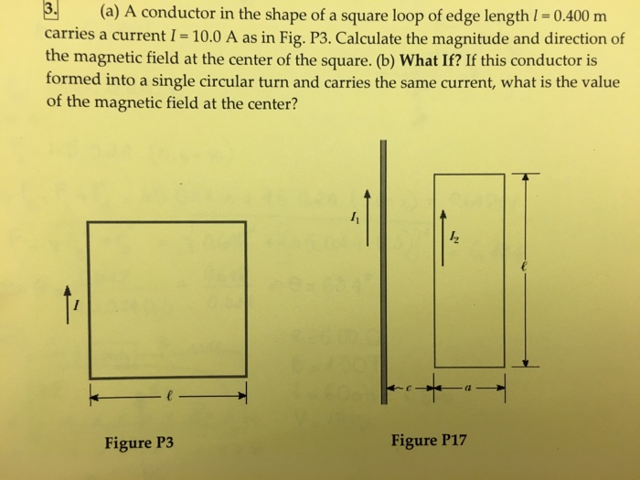 Solved A conductor in the shape of a square loop of edge | Chegg.com