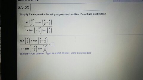 Solved Simplify the expression by using appropriate | Chegg.com