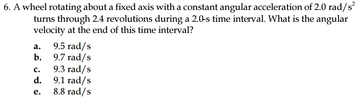 Solved A wheel rotating about a fixed axis with a constant | Chegg.com