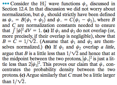 Solved Consider the H^+_2 wave functions psi_plusminus | Chegg.com