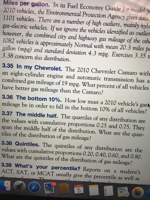 Miles per gallon. In its Fuel Economy Guide for model | Chegg.com