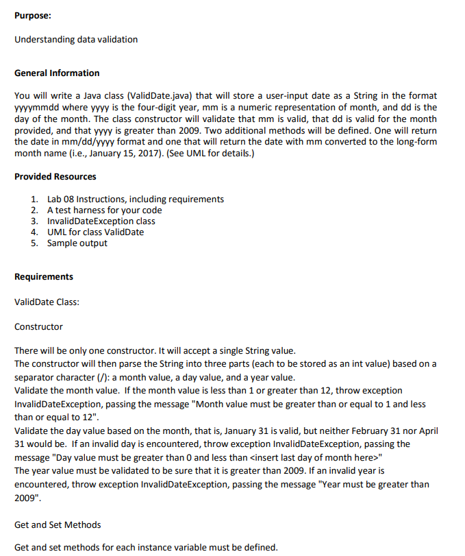 Solved Purpose: Understanding data validation General | Chegg.com