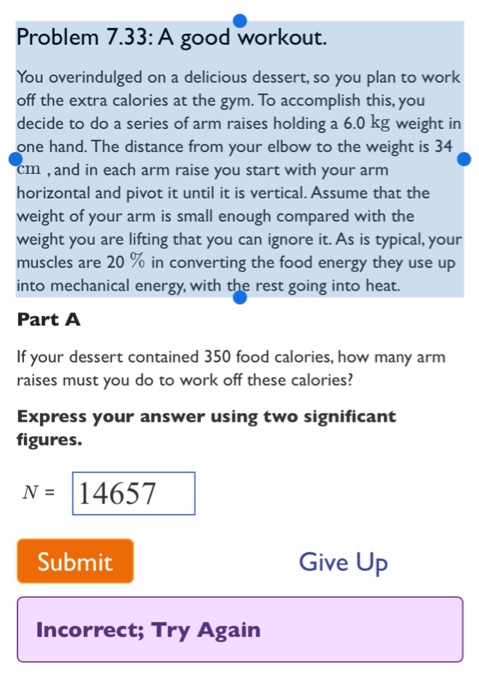 Solved Problem 7.33: A good workout. | Chegg.com