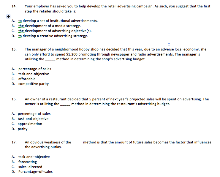 Solved Please answer these multiple choice questions. | Chegg.com