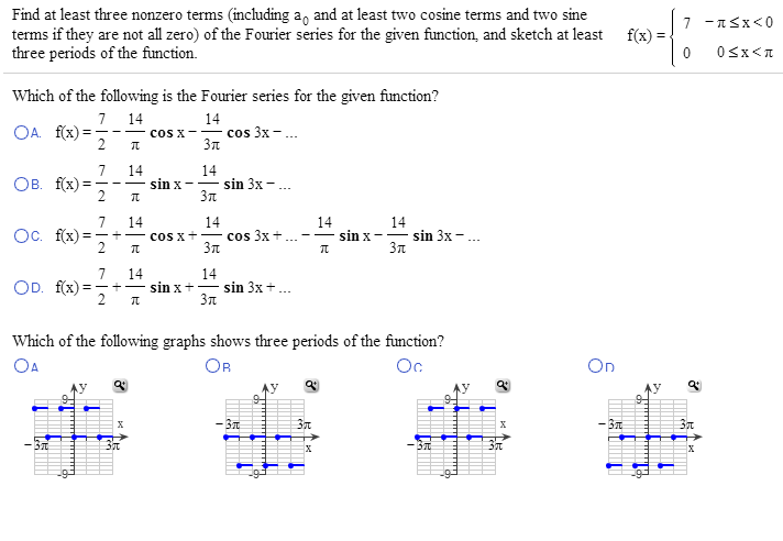 Solved find at least three nonzero terms (including a0 and | Chegg.com