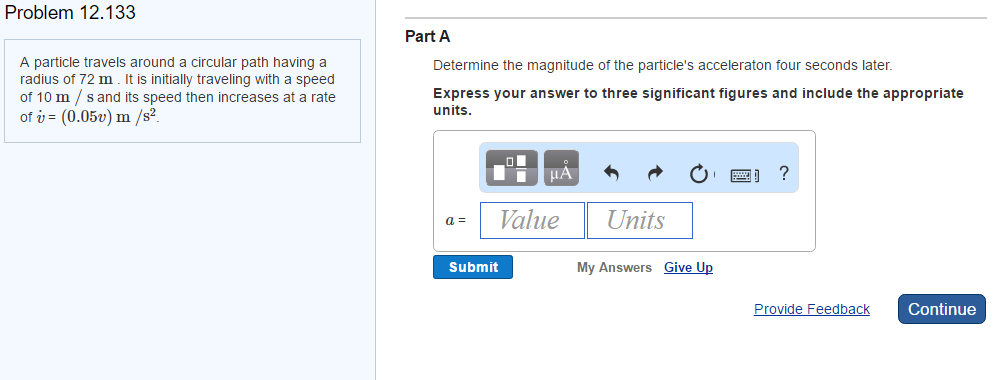 Solved A particle travels around a circular path having a | Chegg.com