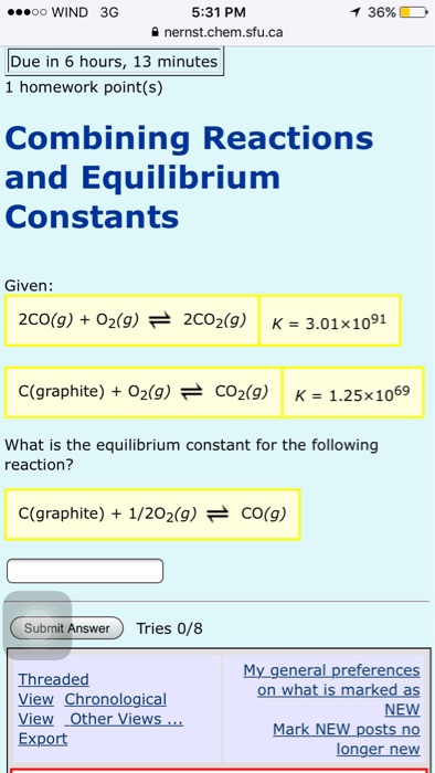 Solved Combining Reactions and Equilibrium Constants Given | Chegg.com