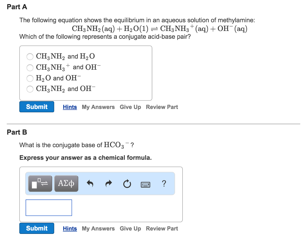 Solved Part A The following equation shows the equilibrium | Chegg.com