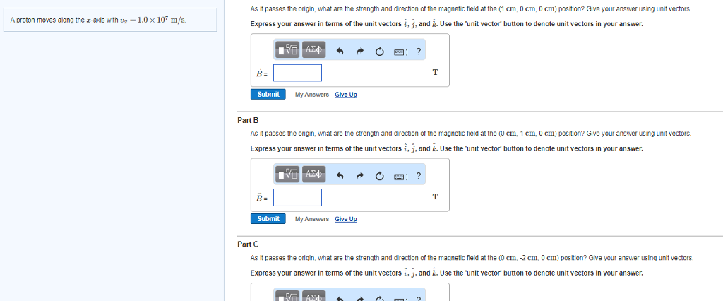 Solved As it passes the origin, what are the strength and | Chegg.com