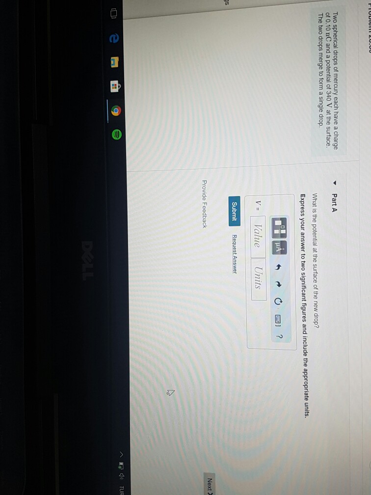 Solved Two spherical drops of mercury each have a charge of | Chegg.com