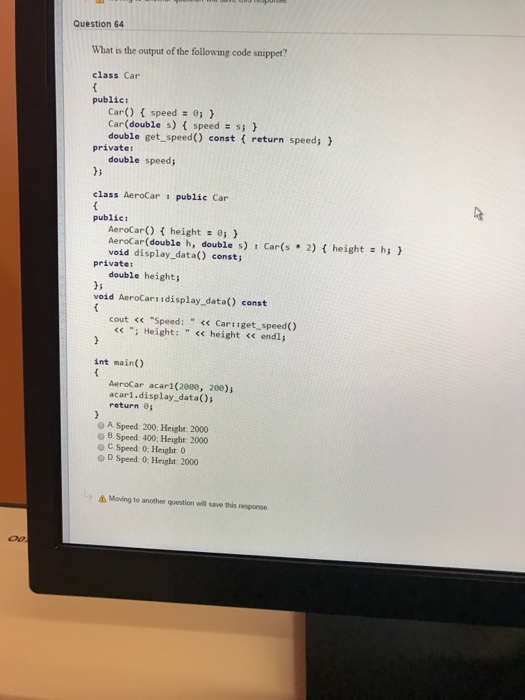 Solved What is the output of the following code snippet? | Chegg.com