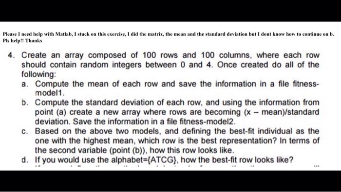 Solved Create An Array Composed Of 100 Rows And 100 Columns