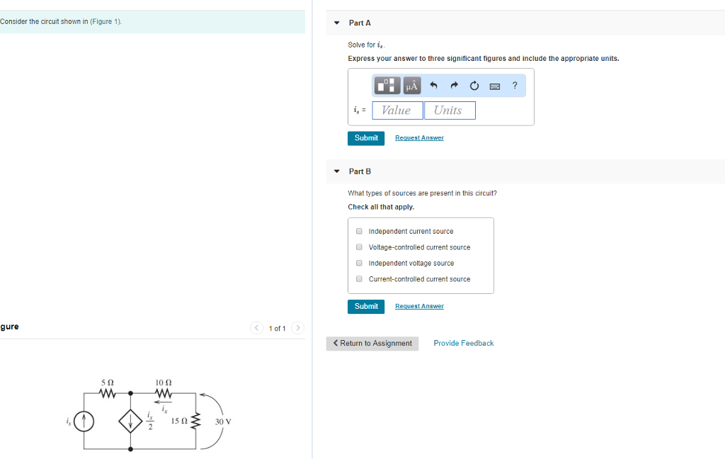 Solved Consider the circuit shown in (Figure 1). Part A | Chegg.com