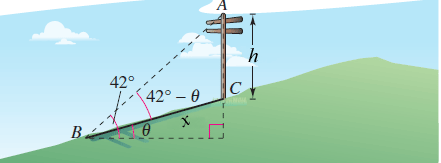 Solved A 12-meter utility pole casts a 19-meter shadow | Chegg.com