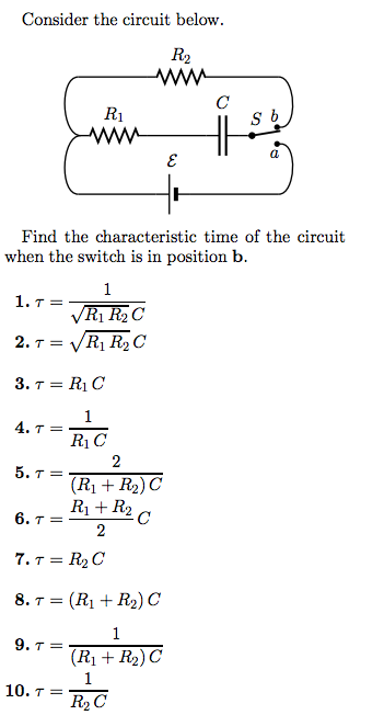 Solved Consider the circuit below. Find the characteristic | Chegg.com