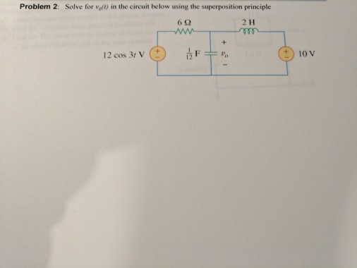 Solved Solve for V_g(t) in the circuit below using the | Chegg.com
