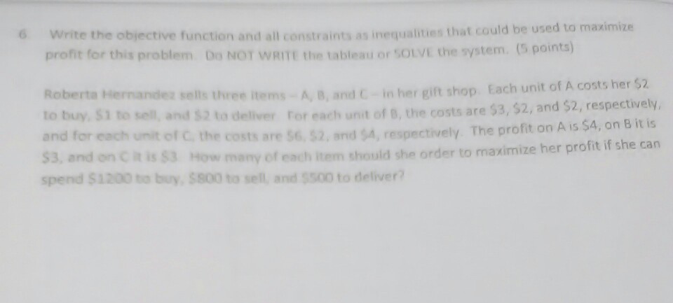 Solved Write the objective function and all constraints as | Chegg.com