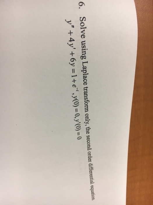 Solved Solving using Laplace transform only, the second | Chegg.com