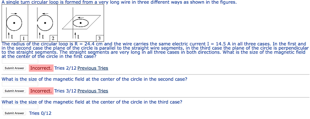 Solved A single turn circular loop is formed from a very | Chegg.com